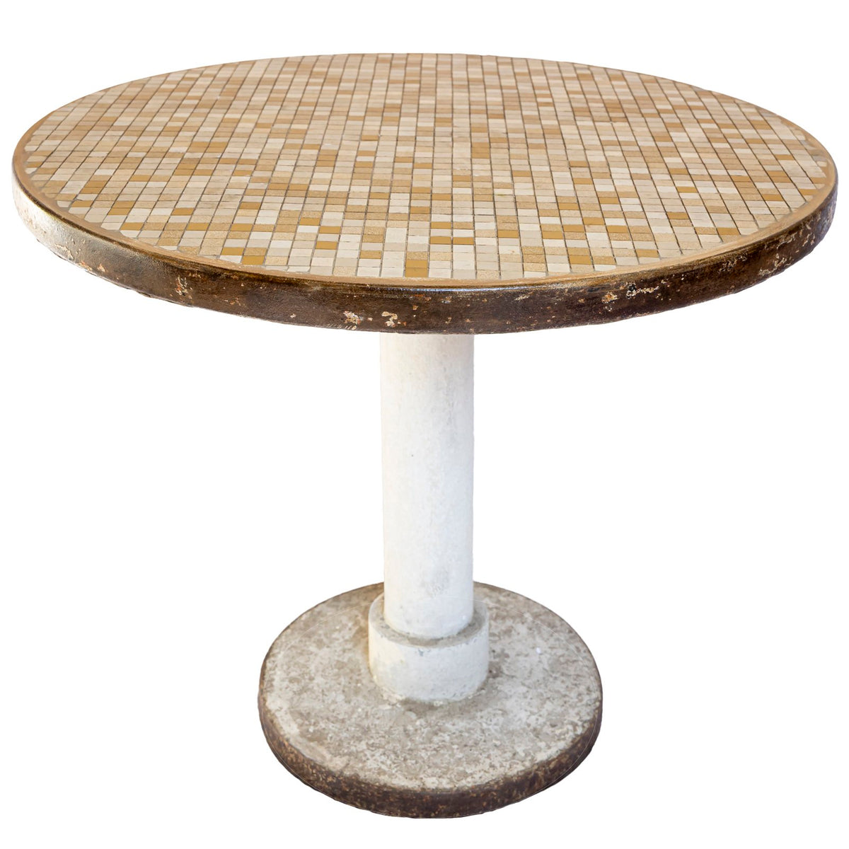 Vintage Metal Table with Ceramic Tiled Top – Weisshouse